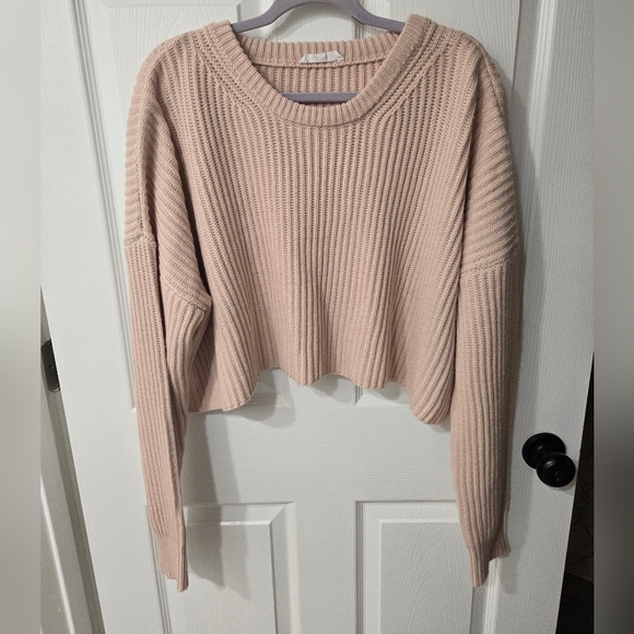 TALULAH | Sweaters | Light Pink Cropped Sweater Size Large | Poshmark